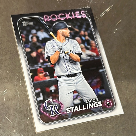 Topps | Accessories | Topps Gray Baseball Card Rockies Jacob Stallings ...